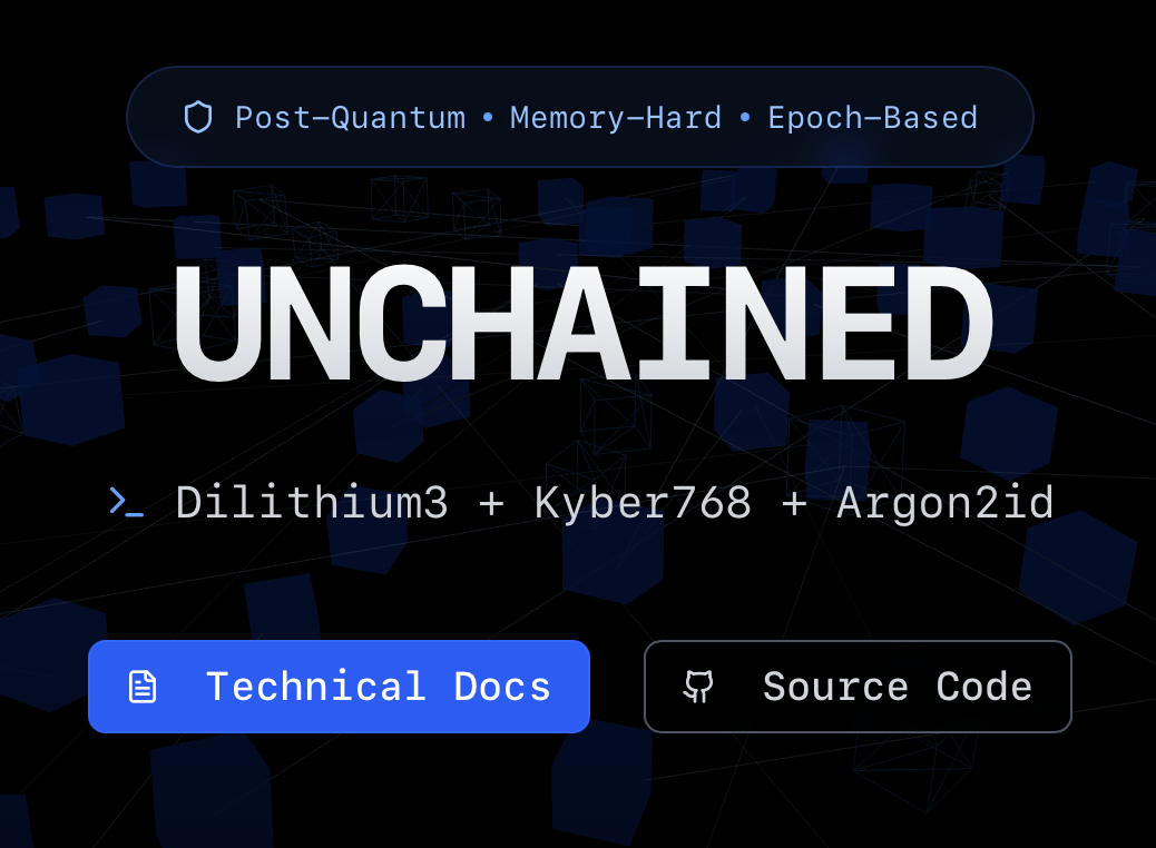 Unchained Blockchain - Post-Quantum Digital Gold
